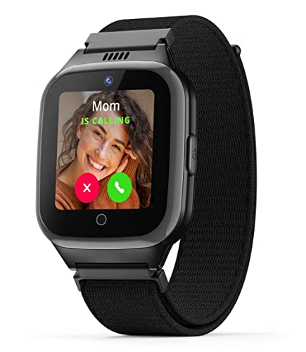 JrTrack 2 SE Smart Watch for Kids by Cosmo | 4G Phone Calling & Text Messaging | SIM Card & Flexible Data Plans | GPS Tracker Watch for Kids | Children’s Smartphone Alternative (Black)