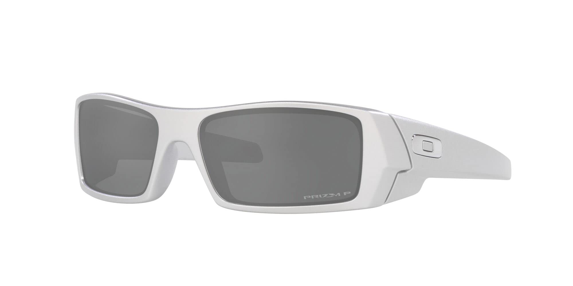 Oakley Men's Oo9014 Gascan Rectangular Sunglasses, X Silver/Prizm Black Polarized, 60 mm