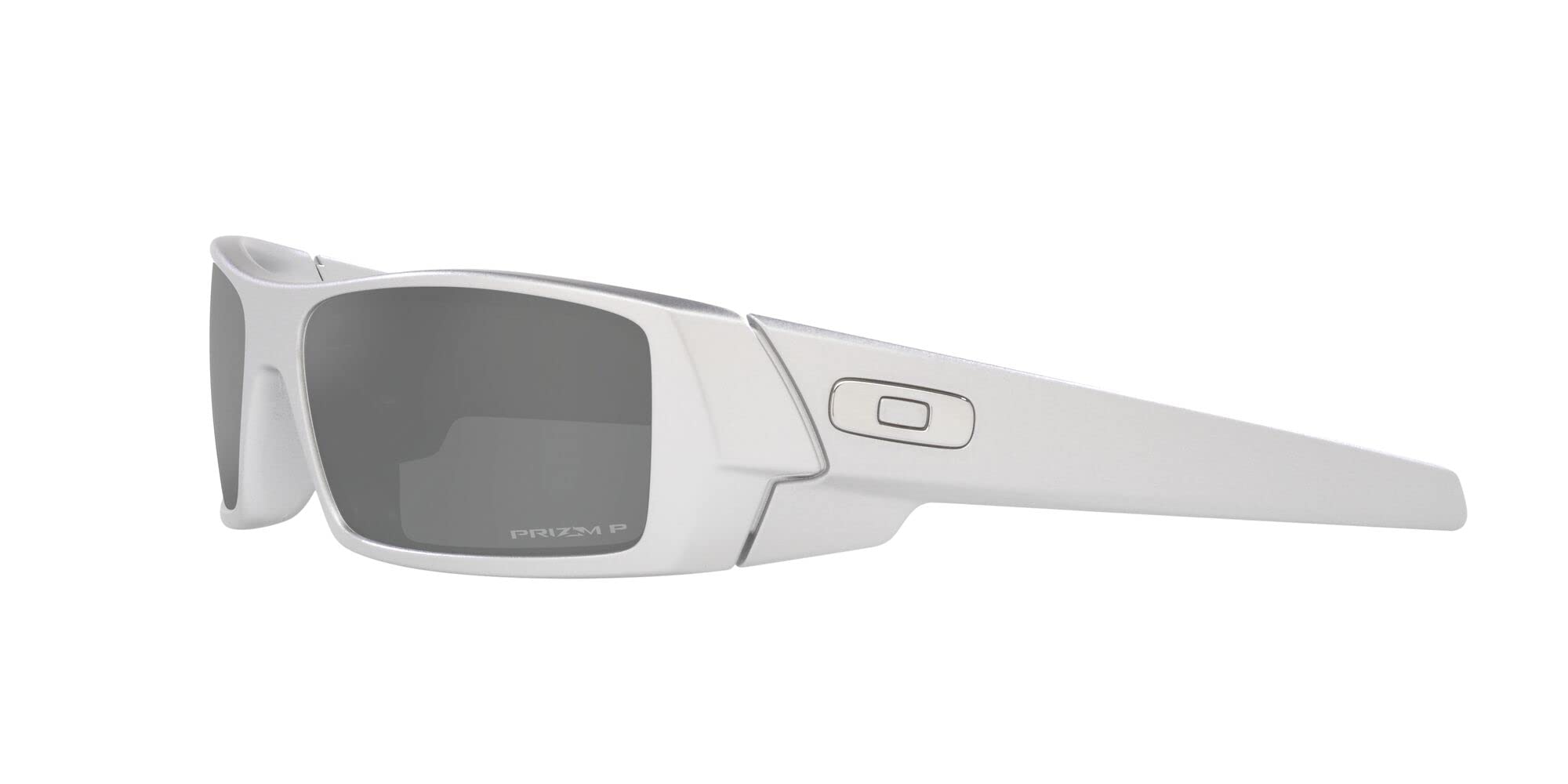 Oakley Men's Oo9014 Gascan Rectangular Sunglasses, X Silver/Prizm Black Polarized, 60 mm