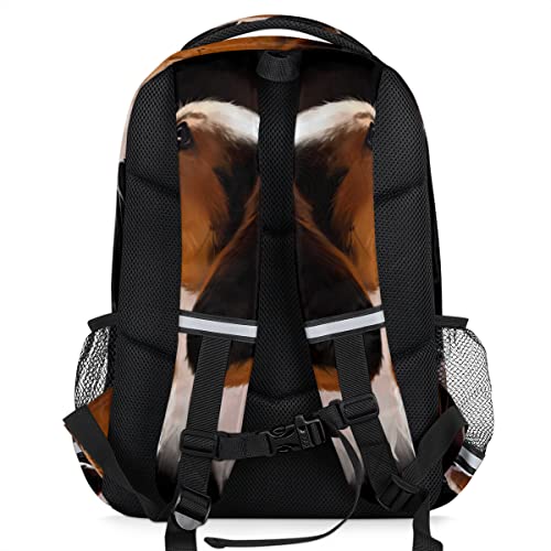 Herdesigns Custom Beagle Puppy Dog Backpack for Men Women with Name Personalized Cute Animal Dog School Bookbag Backpacks Customized Travel Casual Daypack Laptop Bag