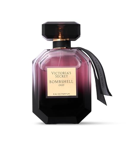 Victoria's Secret Bombshell Oud Eau de Parfum, Notes of Spice, Pink Saffron & Peony, Perfumes for Women (1.7 oz)