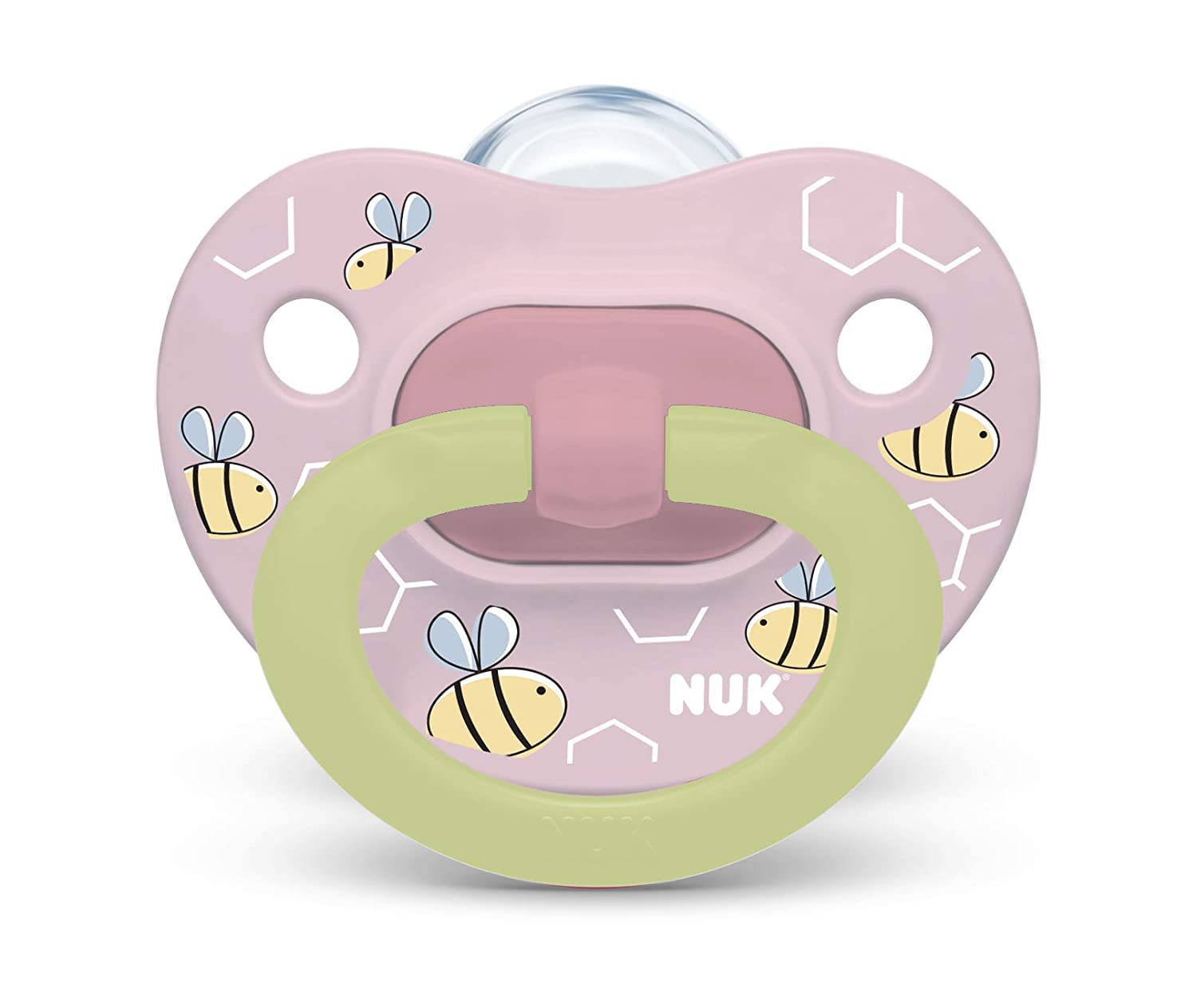NUK Orthodontic Pacifier Value Pack,3-Pack (Pink Bee) 0-6 Months