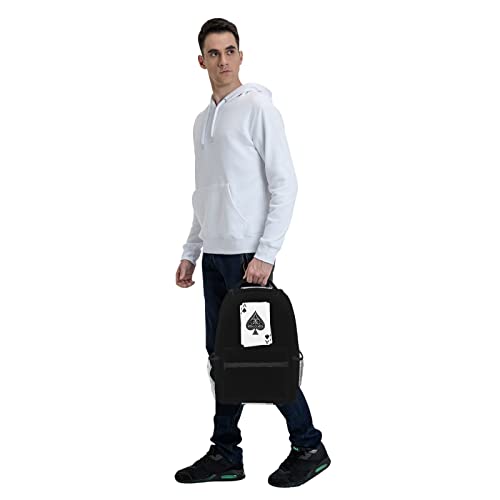 Poker Ace Of Spades Backpack Student Bag Work Light Schoolbag Traveling Handbag Leisure Knapsack