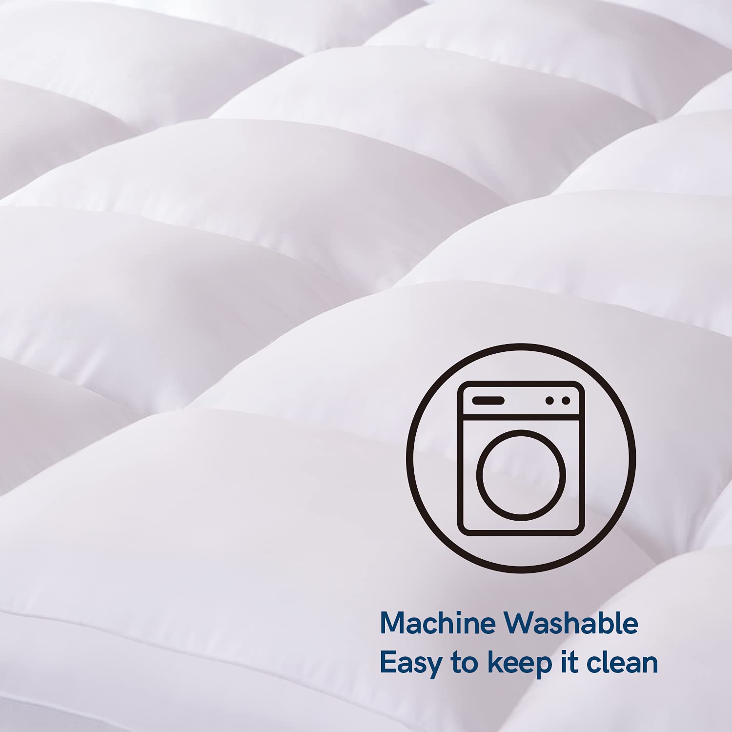 ELEMUSE RV King Mattress Topper for Back Pain, Extra Thick Mattress pad Cover, Plush Soft Pillowtop with Elastic Deep Pocket, Overfilled Down Alternative Filling