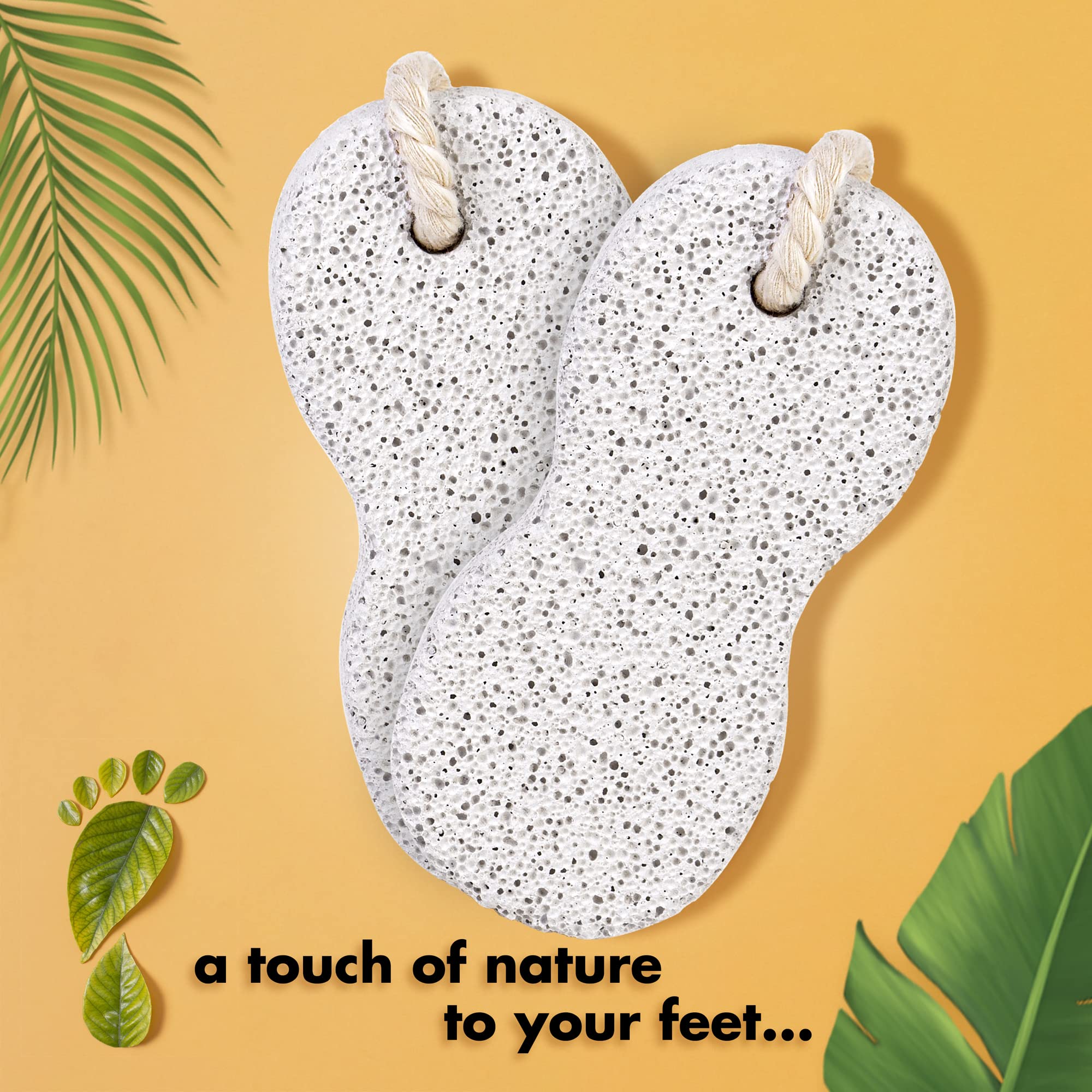 Jairestone Pumice Stone for Feet - Natural Earth Lava Pumice Stone for Foot Callus - Foot Scrubbers for Use in Shower - Pack of 2