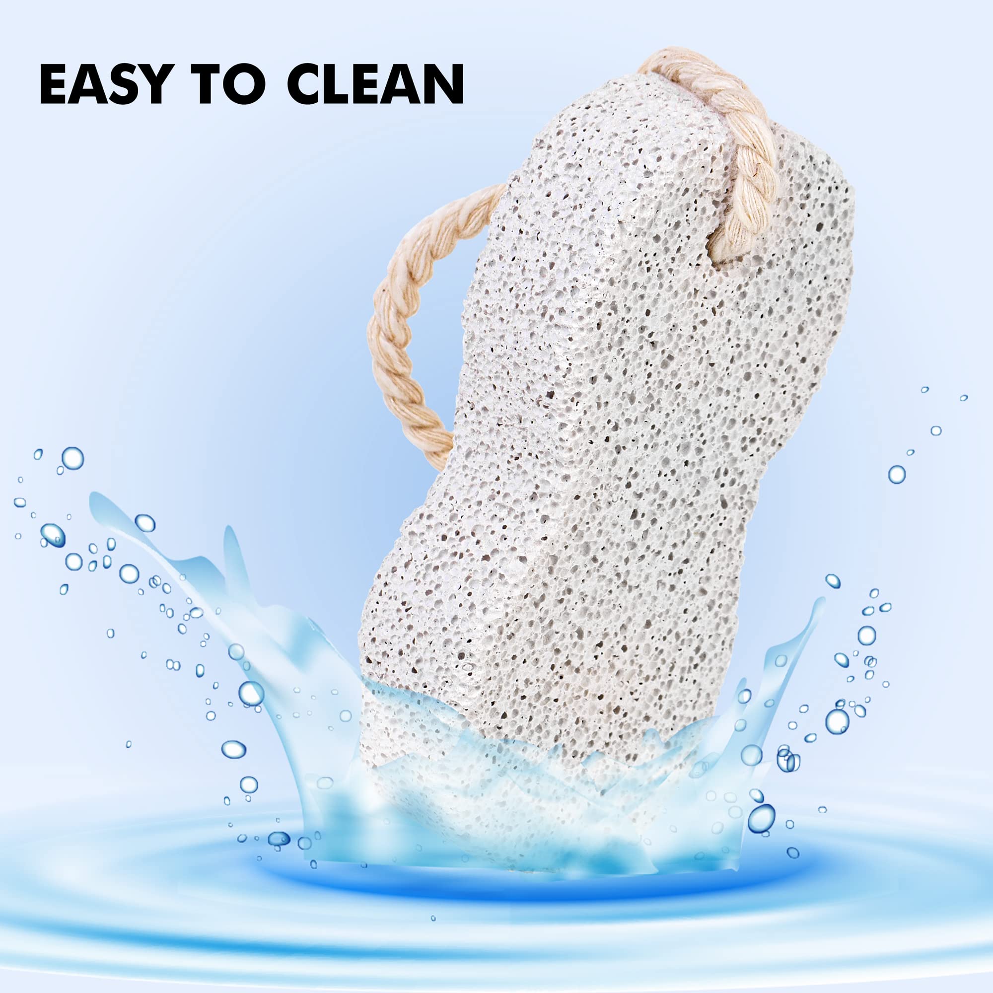 Jairestone Pumice Stone for Feet - Natural Earth Lava Pumice Stone for Foot Callus - Foot Scrubbers for Use in Shower - Pack of 2