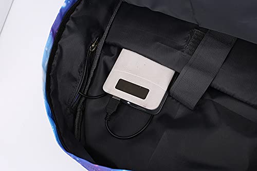 Technoblade Laptop Backpack College Bookbag for Women Men Travel Backpack School Backpack with USB Charging Port (Black 3)