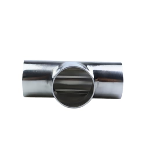 C'EsTBon 16/19/22/25/28/32/38/45/51/63/76/102mm Pipe OD Butt Weld Tee 3 Way Connector Sanitary Pipe Fitting SUS304 Stainless Homebrew Joyous (Size : 51mm Pipe OD)