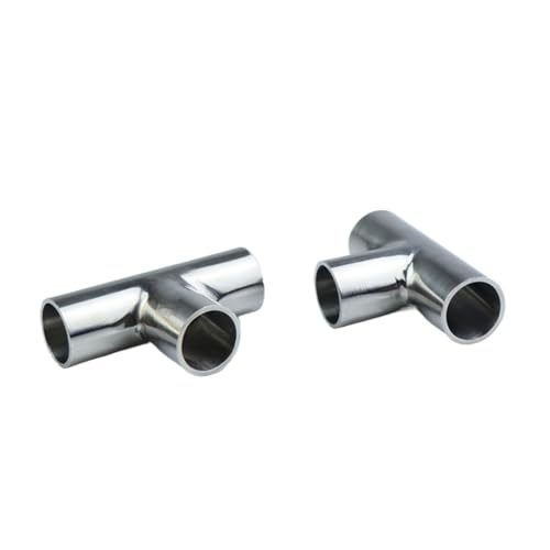 C'EsTBon 16/19/22/25/28/32/38/45/51/63/76/102mm Pipe OD Butt Weld Tee 3 Way Connector Sanitary Pipe Fitting SUS304 Stainless Homebrew Joyous (Size : 51mm Pipe OD)