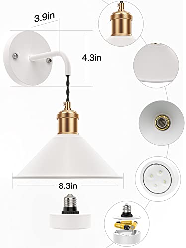 Battery Operated Wall Sconce, Wireless Wall Lights Set of 2, 13 RGB Colors Dimmable Battery Powered Wall Lamp with Remote, Memory Function, Timer for Bedroom, Living Room