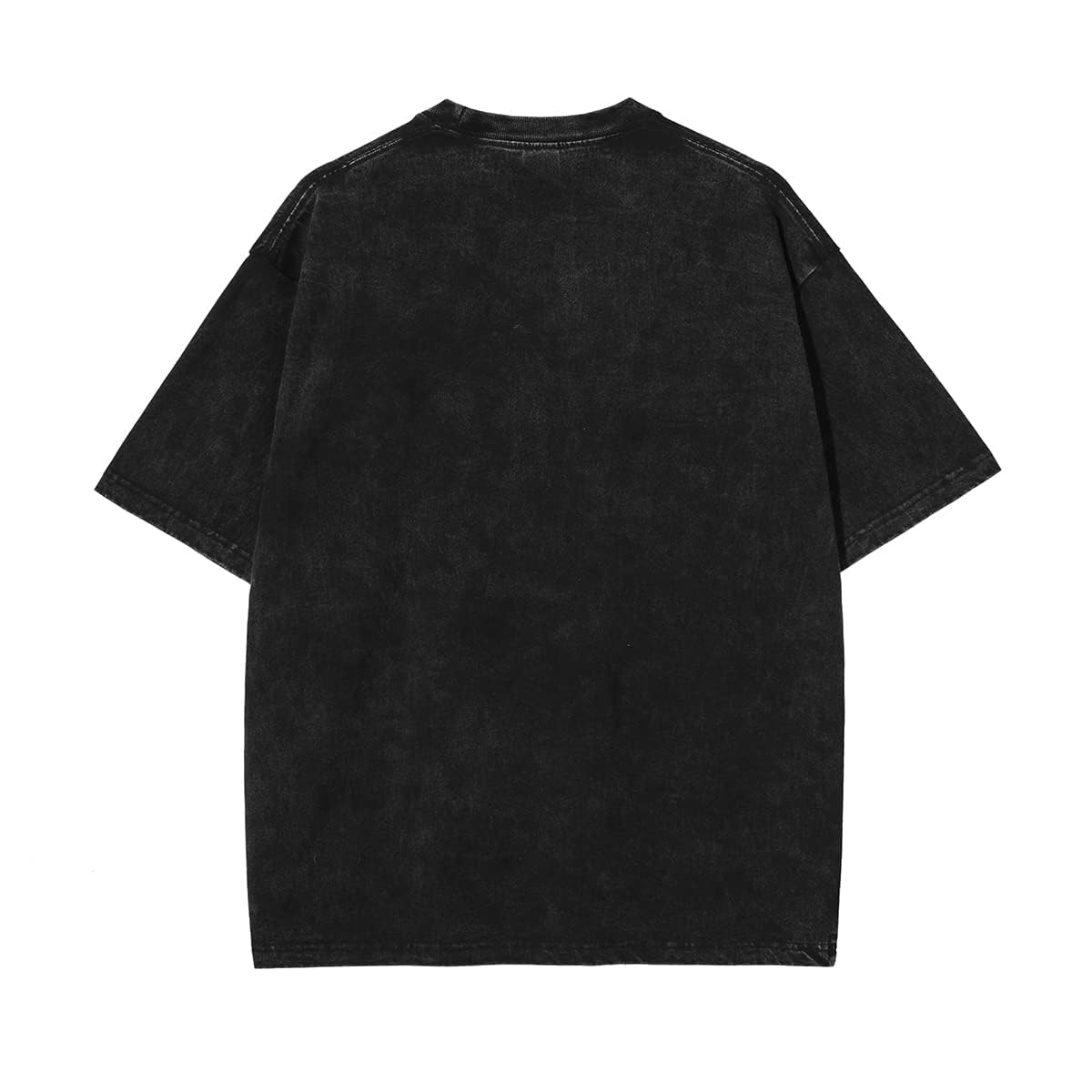 Aelfric Eden Mens Cotton Wash Solid T-Shirts Oversized Unisex Short Sleeve Streetwear Rap Hip Hop Basic Tee Tops Black
