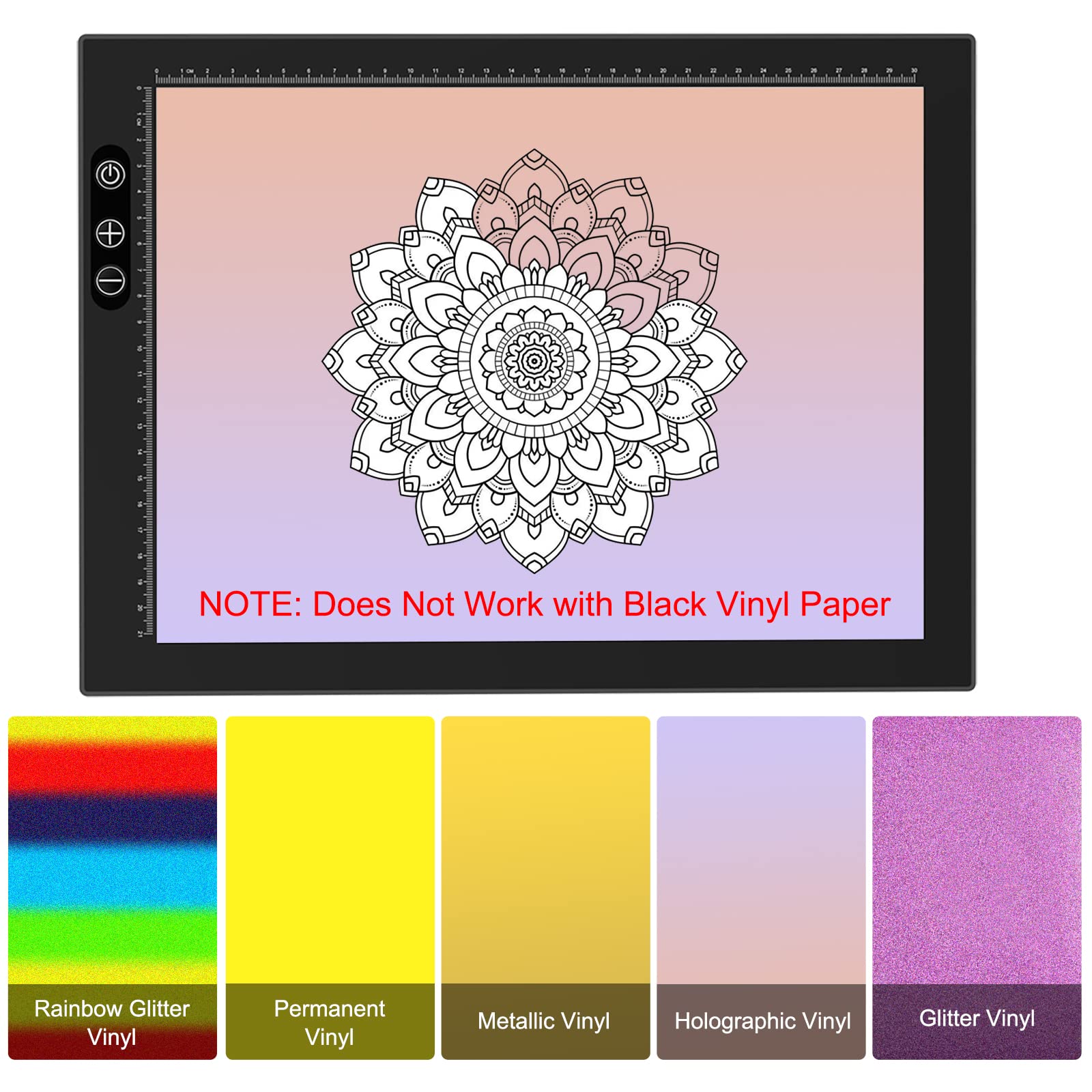 Portable Rechargeable A4 Light Box for Tracing, Ultra-Thin Led Light Pad Adjustable Light Board for Weeding Vinyl, Drawing, Tattoo, Sketching, Animation, Diamond Drawing, Watercolor Drawing