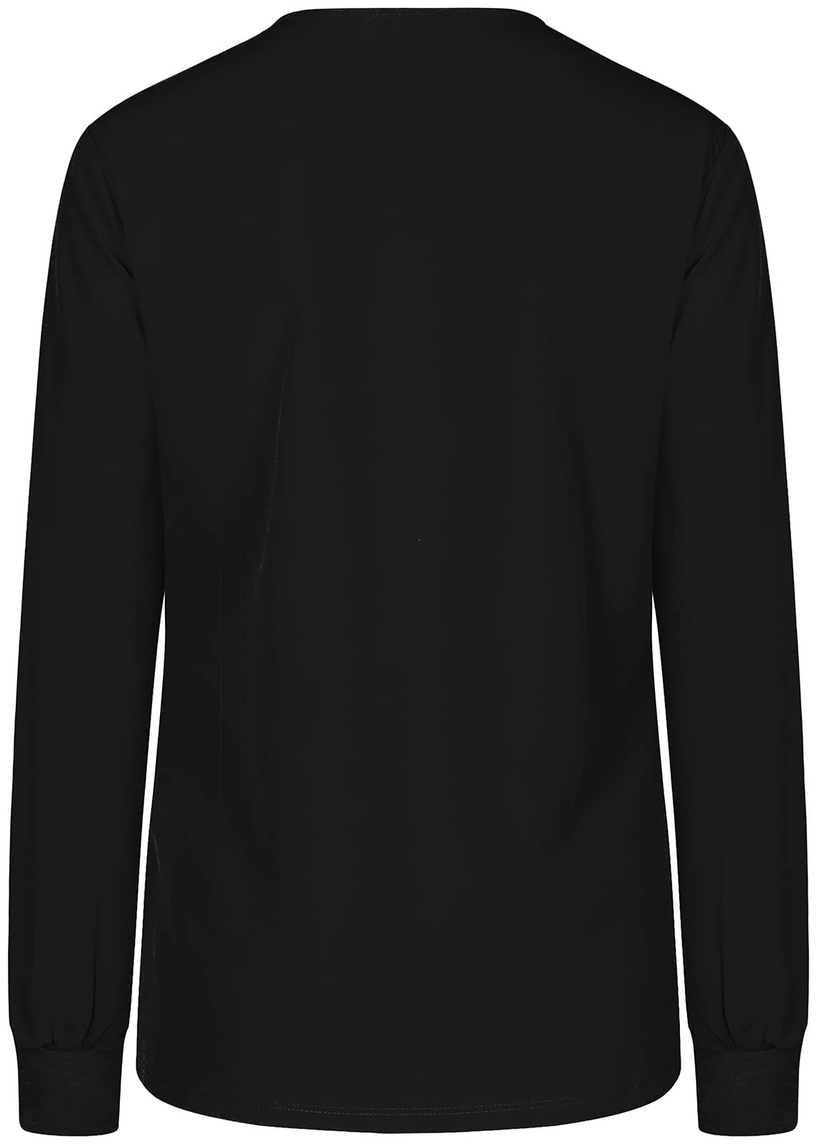 Minty Mint Women's Medical Scrub Button Down Jacket w/Patch Pocket Black L