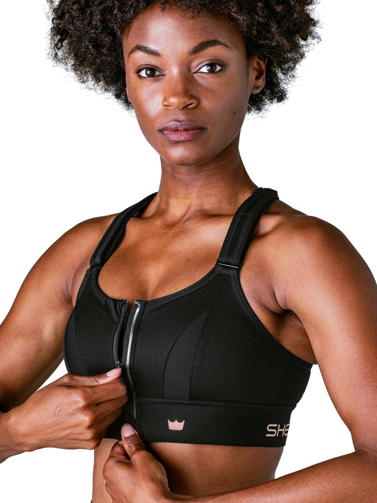 SHEFIT Ultimate Sports Bra for Women, High Impact Sports Bra, Black, 3X (3 Luxe)