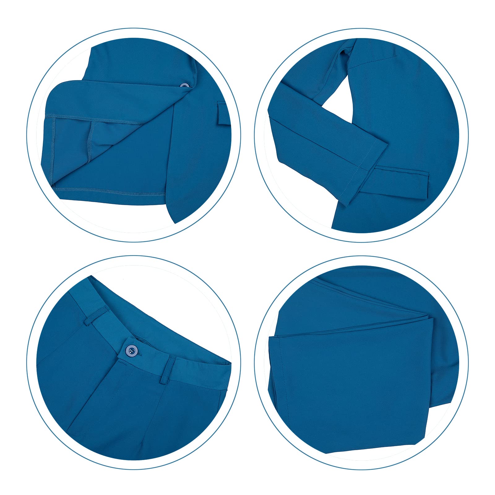 HuiSiFang Business Suit Set for Women Office Outfits Blazer Jackets + High Waist Straight Leg Pants