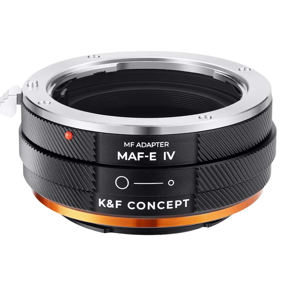 K&F Concept IV PRO MAF-NEX Lens Mount Adapter Manual Focus Compatible with Minolta AF/Sony Alpha A Series Lens to Sony-E NEX Mount Camera Body with Matting Varnish Design