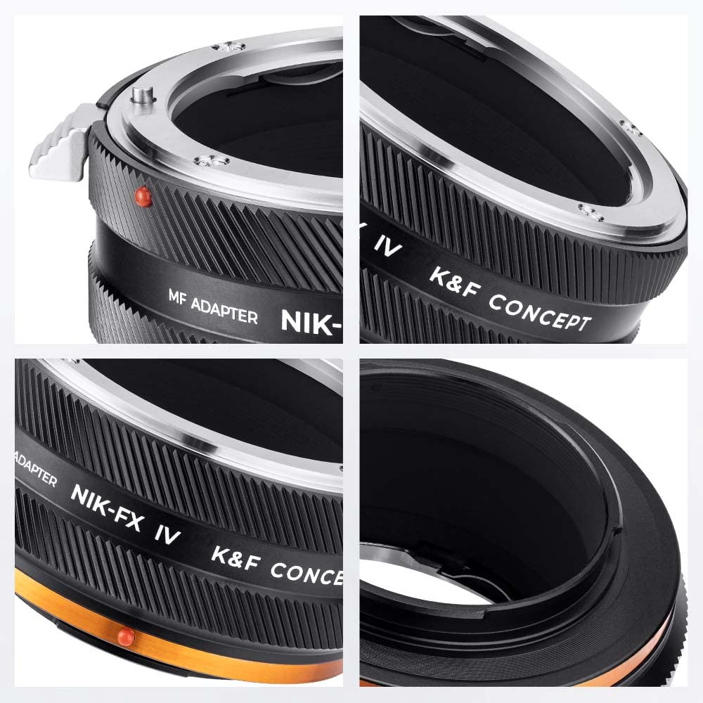 K&F Concept IV PRO NIK-FX Lens Mount Adapter with Aperture Control Ring, Compatible with Nikon F Series Lens to Fujifilm Fuji X-Series X FX Mount Cameras with Matting Varnish Design