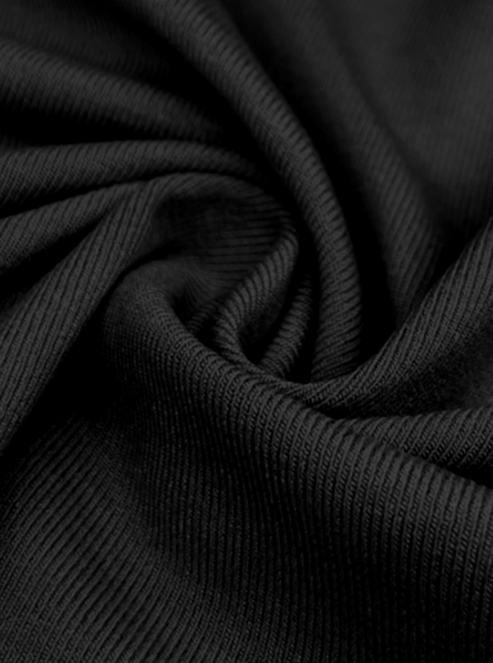 Remidoo Women's Bolero Top Rib Knit Open Front Sexy Long Sleeve T Shirt Crop Tops Black Small