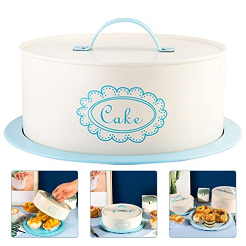 Metal Cake Carrier Cake Server with Lid Cake Cover Cake storage Tin Sweet Stuff Cake Holder Cream Dessert Carrier for Kitchen Countertop Cake Storage Container with Handle