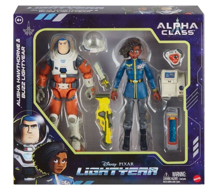 Disney Lightyear Alpha Class Alisha Hawthorne & Buzz Lightyear Articulated Action Figure 2 Pack Lightyear Movie