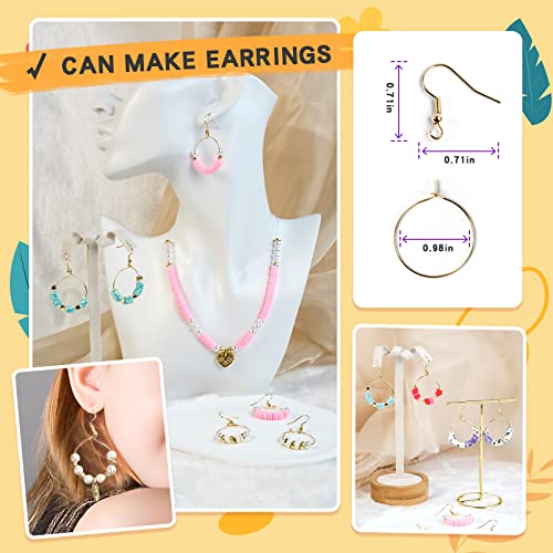 14600pcs Clay Beads for Bracelets Making Kit, 56 Colors Polymer Heishi Flat Clay Beads Charms for Jewelry Earring Making Kit Smiley Face Letter Beads with Necklace Strings Stuff Gift for Girls 6-12