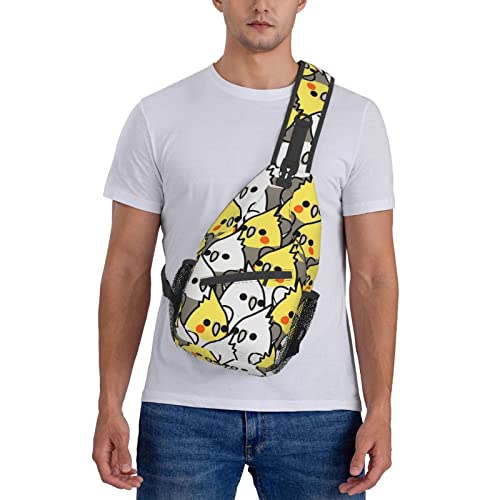 Too Many Cockatiel Sling Bag Crossbody Backpack Hiking Travel Daypack Chest Bag Shoulder Bag for Women Men