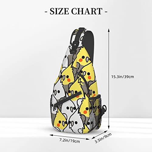 Too Many Cockatiel Sling Bag Crossbody Backpack Hiking Travel Daypack Chest Bag Shoulder Bag for Women Men