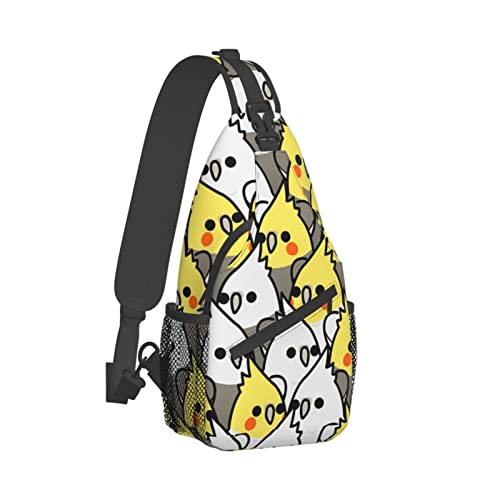 Too Many Cockatiel Sling Bag Crossbody Backpack Hiking Travel Daypack Chest Bag Shoulder Bag for Women Men