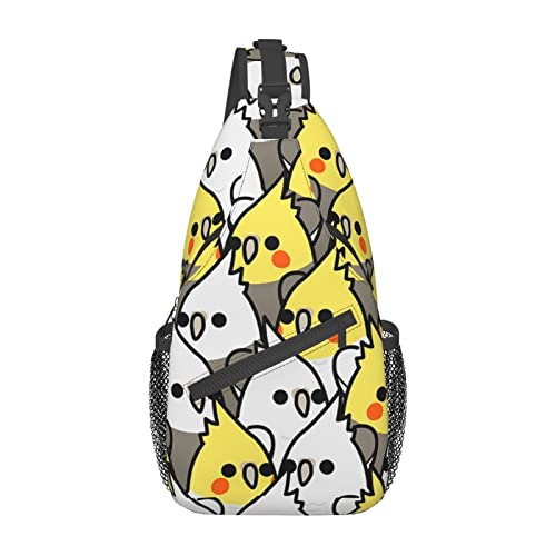 Too Many Cockatiel Sling Bag Crossbody Backpack Hiking Travel Daypack Chest Bag Shoulder Bag for Women Men