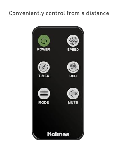 HOLMES 42" SmartConnect WI-FI Digital Tower Fan, ClearRead Display, Alexa Voice Control, 90° Oscillation, 5 Speeds, 4 Modes, 8-Hour Timer, Home, Bedroom or Office, Remote Control, Matte Black