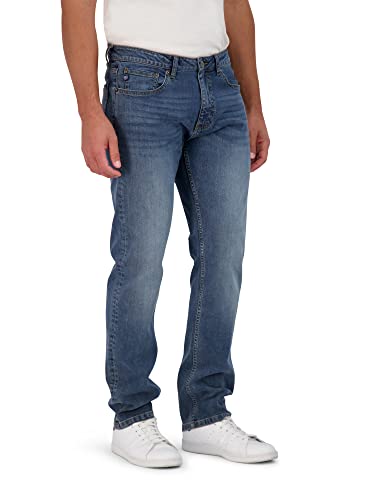 Chaps Men's Jeans - Straight Leg Comfort Stretch Denim Jeans - Regular Slim Fit Jeans for Men, Size 38W x 30L, Armour Wash