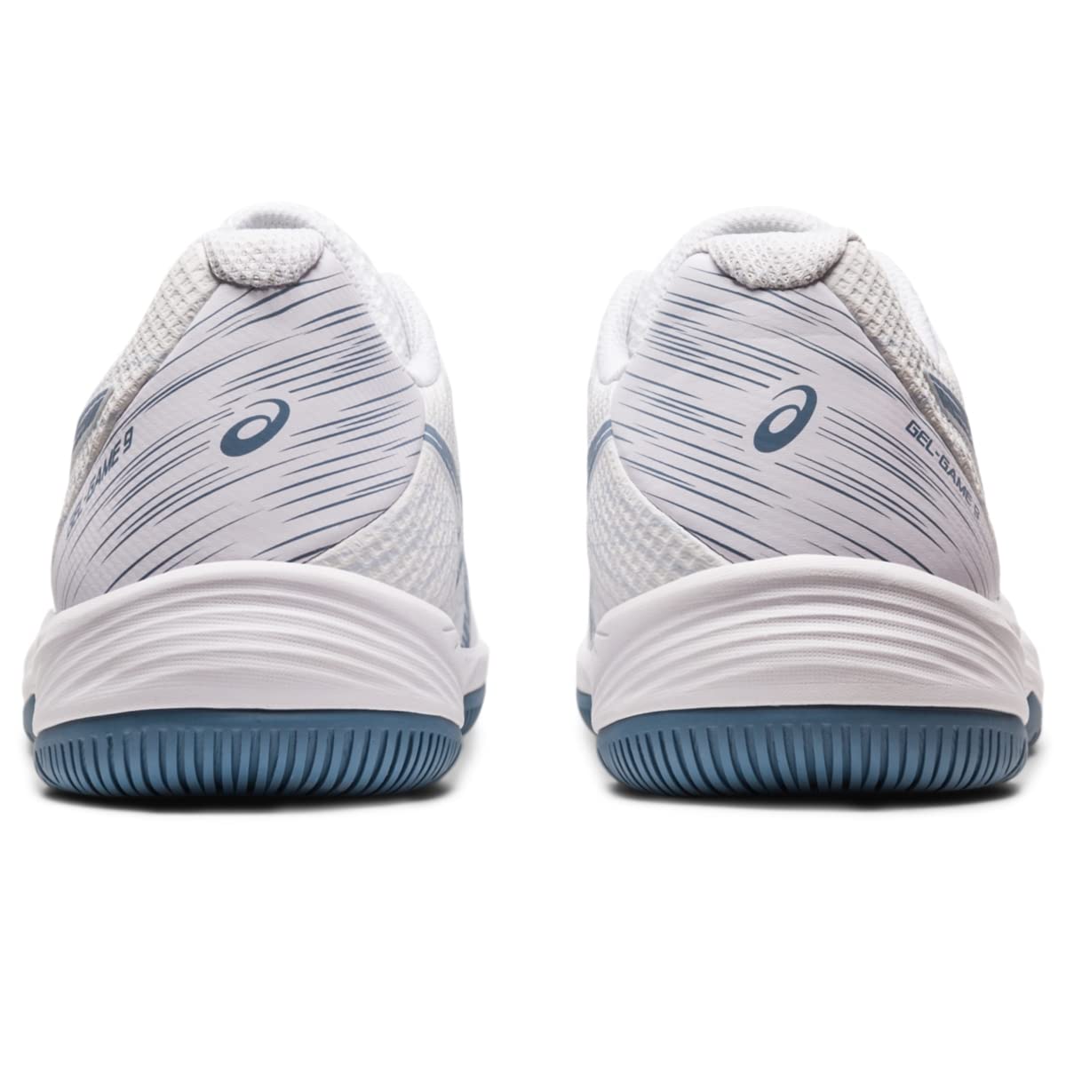 ASICS Men's Gel-Game 9 Tennis Shoe White/Steel Blue 7 D (M)
