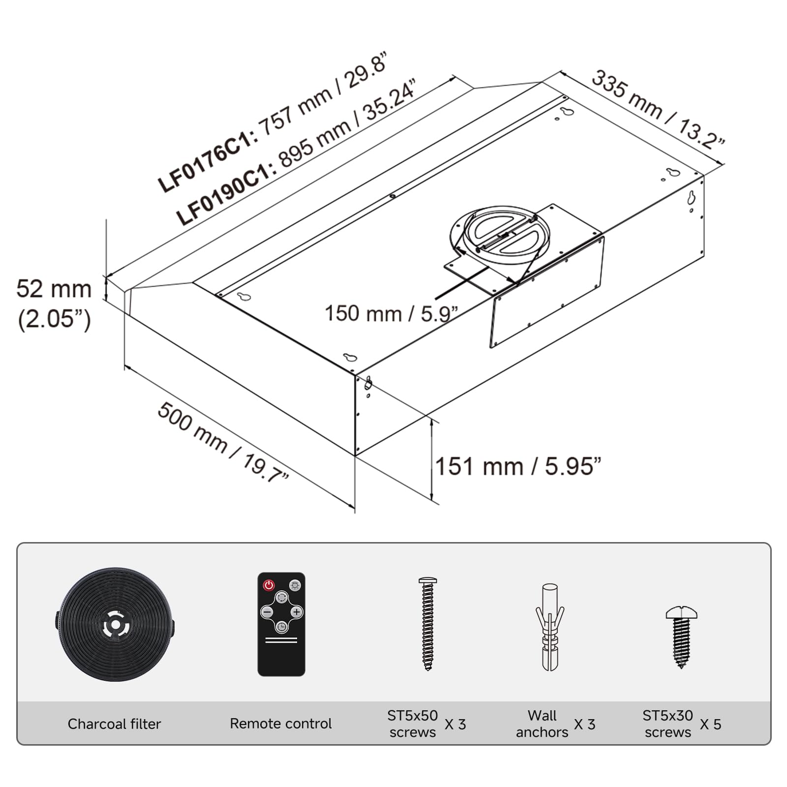 AMZCHEF Under Cabinet Range Hood 30 Inch, 700CFM Stainless Steel Kitchen Stove Vent Hood 3 Speed Exhaust Fan Touch/Remote/Gesture Control LED lights Time Setting Dishwasher-Safe Baffle Filters