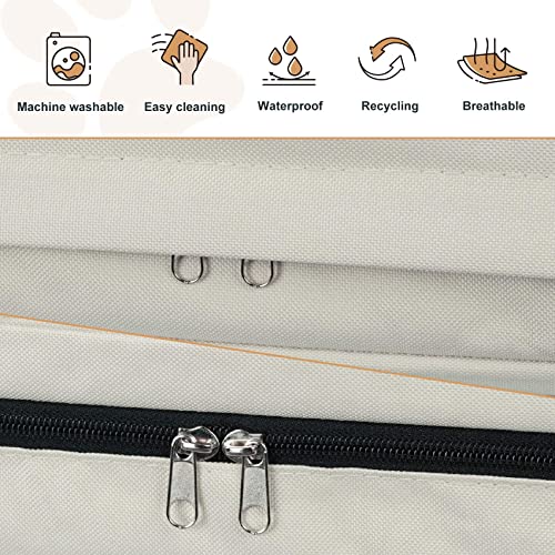 Explore Land Waterproof Dog Bed Cover Machine Washable Sherpa Fleece Dog Bed Replacement Cover, 30Lx20Wx3.5H inch, Beige