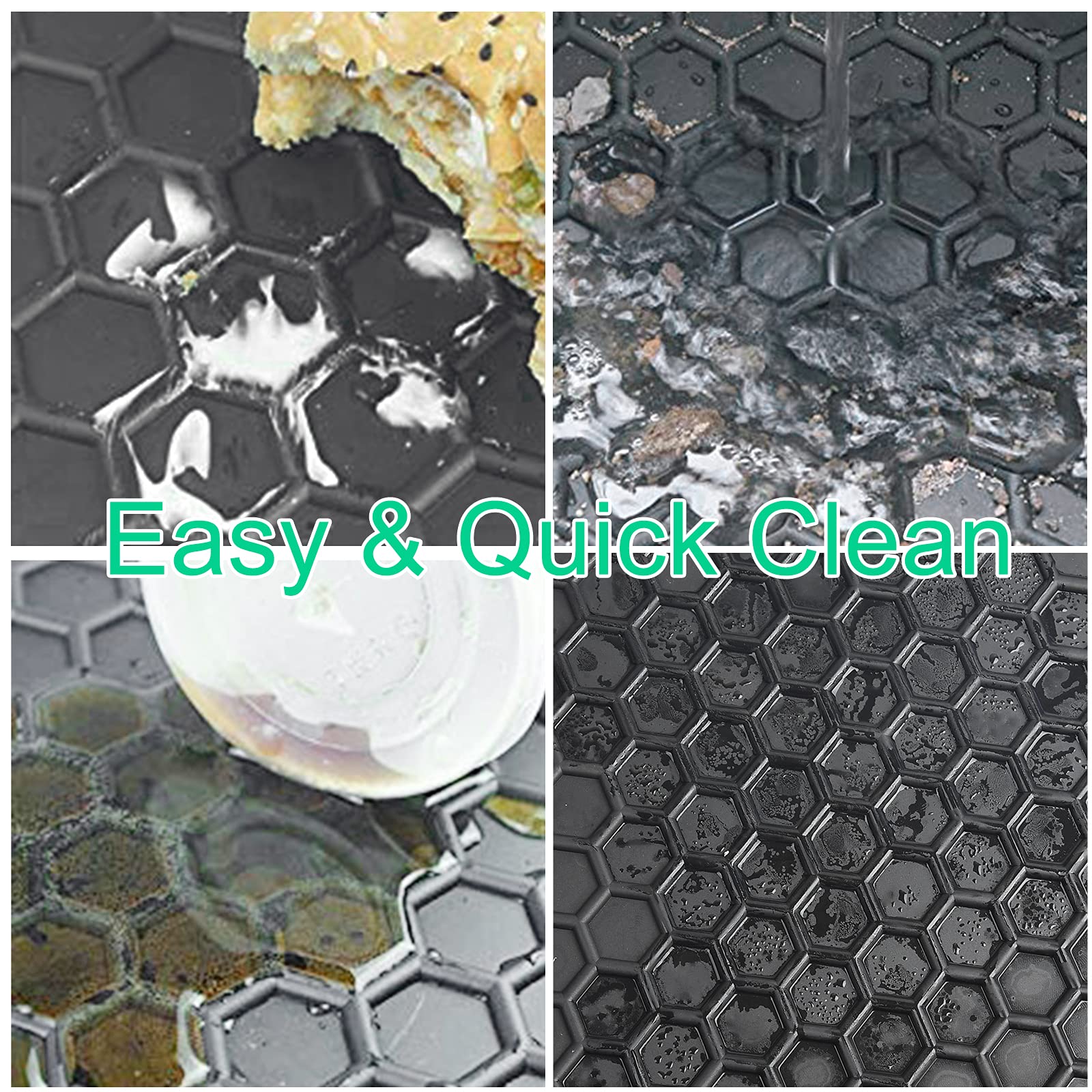Matericuo Car Floor Mats Custom Fit for Volvo S60 2011-2018(not Inscription Models) & V60 2015-2018 Full Black Rubber Auto Liner Mats All Weather Protection Heavy Duty Odorless