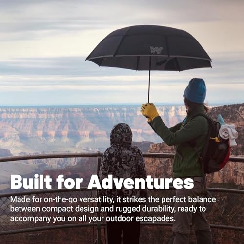 Weatherman Umbrella - Premium Collapsible Small Travel Umbrella Compact - Windproof Umbrella Resists Up to 55 MPH Winds - Travel Umbrellas for Rain, Wind, Backpack, Car Umbrella - Portable Compact Umbrella Easy Auto Open w/ Strong Fiberglass Frame - Foldi