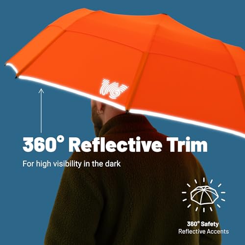 Weatherman Umbrella - Premium Collapsible Small Travel Umbrella Compact - Windproof Umbrella Resists Up to 55 MPH Winds - Travel Umbrellas for Rain, Wind, Backpack, Car Umbrella - Portable Compact Umbrella Easy Auto Open w/ Strong Fiberglass Frame - Foldi