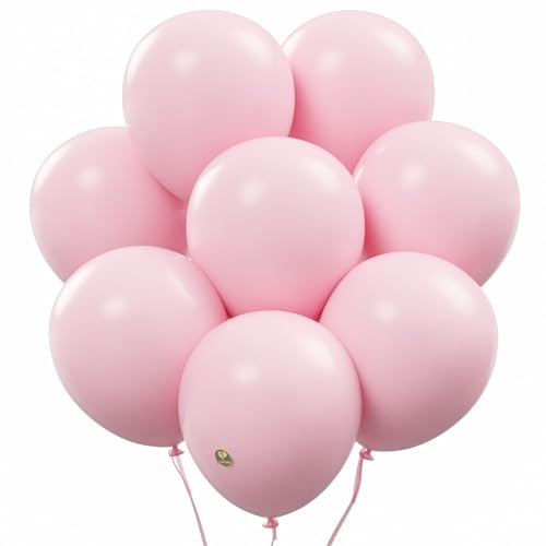 AFTERLOON® Biodegradable Balloons 144 pcs Baby Pink 12 Inch, Matte Color Thickened Extra Strong Latex Helium Float, for Baby Shower Gender Reveal Garland Arch Wedding Birthday Party Decorations
