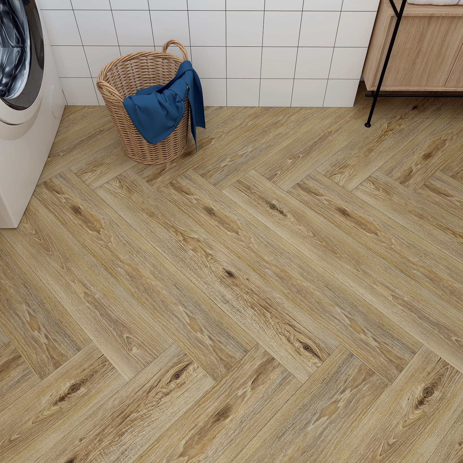 LaCheery Peel and Stick Floor Tile Wood Look 6"x36" Grey Plank Vinyl Flooring Tiles Peel and Stick Waterproof for Bathroom Kitchen Floor Tile Sticker Self Adhesive Vinyl Flooring Roll Removable 4-Pack