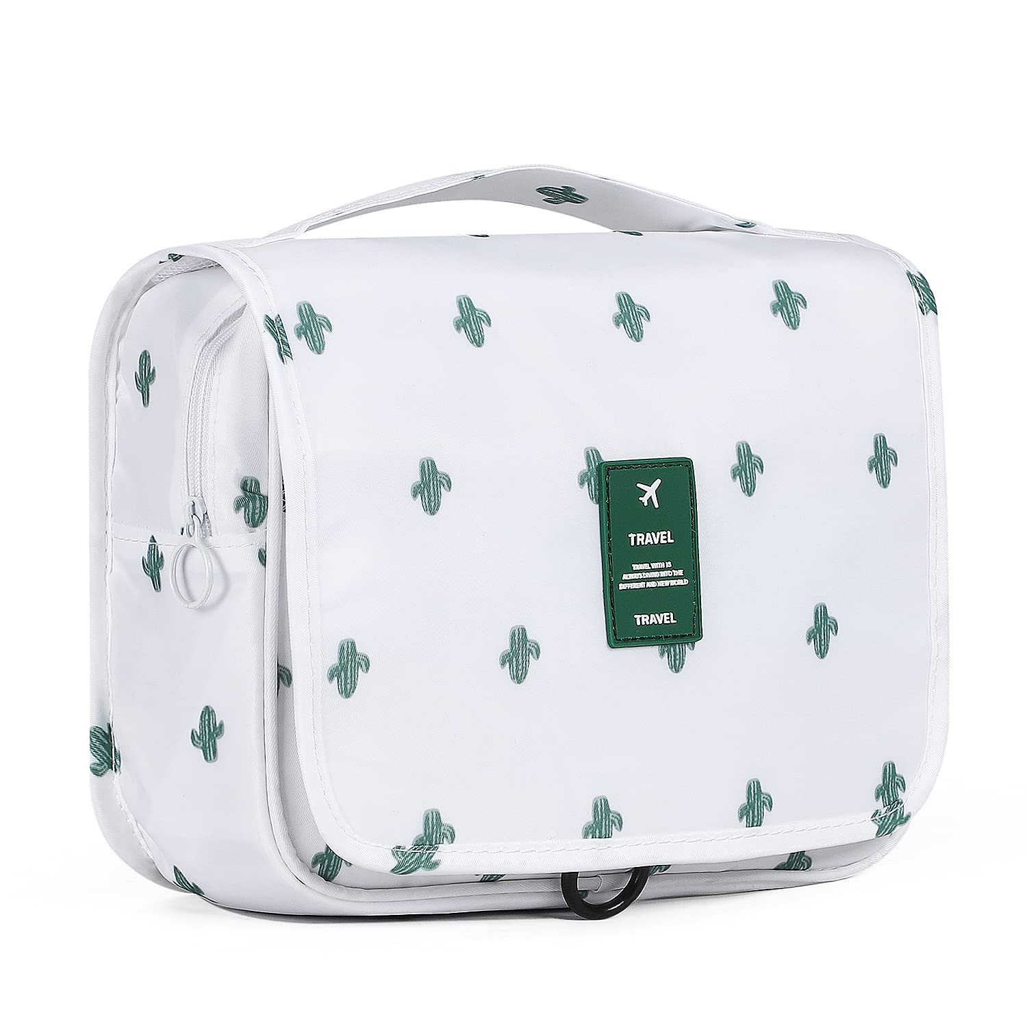 Etercycle Hanging Toiletry Bag for Women, Large Cosmetic Bag Travel Organizer Toiletries bags Makeup Bag with Hook（White）