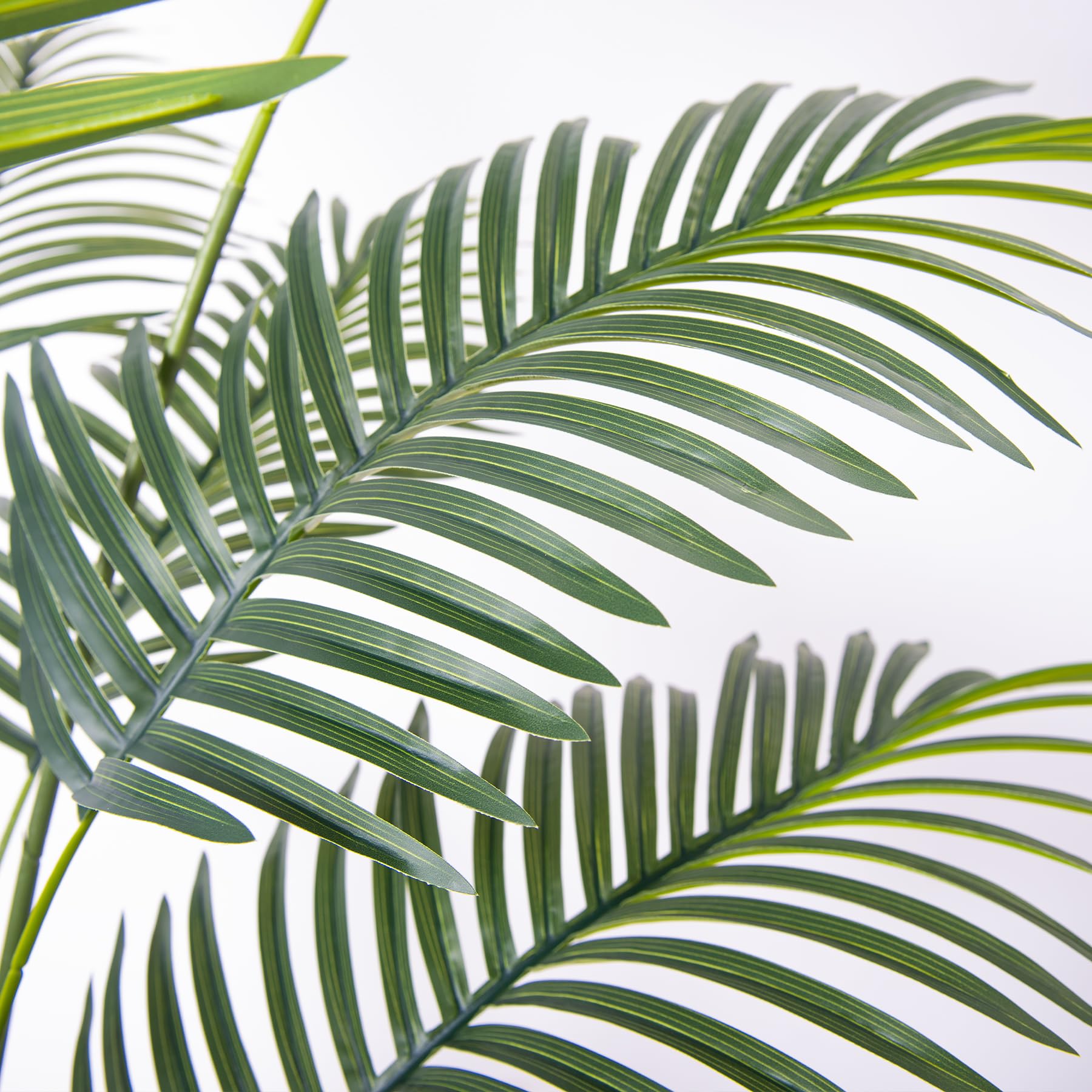 Aphighjoy 4FT Artificial Areca Palm Plant with Natural Trunks & Real Touch Leaves,Fake Palm Tree with Stable Pot, Faux Plant for Indoor Outdoor Modern Decor Housewarming Gift (4 Ft - 1 Pack)