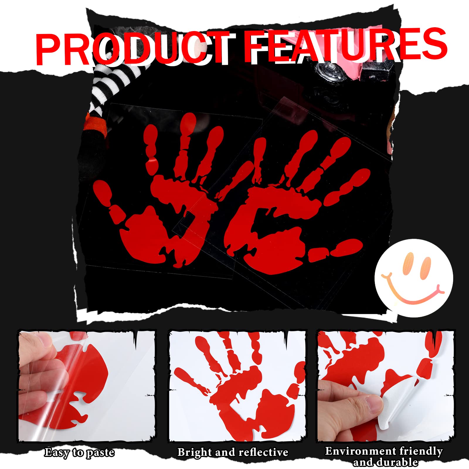 Sabary 2 Pcs Wave Stickers Wave Sign Decal Compatible with SUV Off Road Vehicle for Automobile Hand Stickers Car Decoration for Rearview Mirror Left Right(Red)