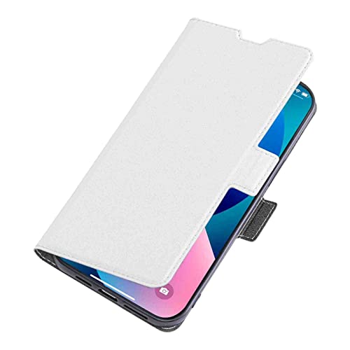 BANLEI2U Phone Cover Wallet Folio Case for Oppo Reno 6 PRO Plus 5G, Premium PU Leather Slim Fit Cover for Reno 6 PRO Plus 5G, Shock Resistance, White