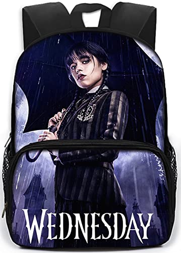Wednesday Addams Backpack Nevermore Hot Topic 2022 Addams family Backpack Wednesday Bag Nevermore (Black 5, One Size)