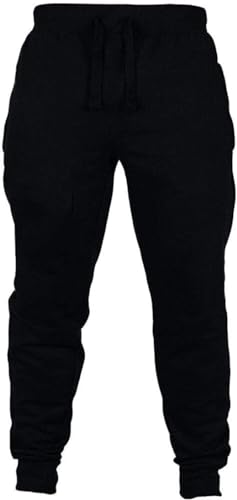 SIMZRA Youth Tracksuit Pullover Hoodie Jogging Pants Set 2 Pieces Sweatsuit for Boys Girls, Black, L
