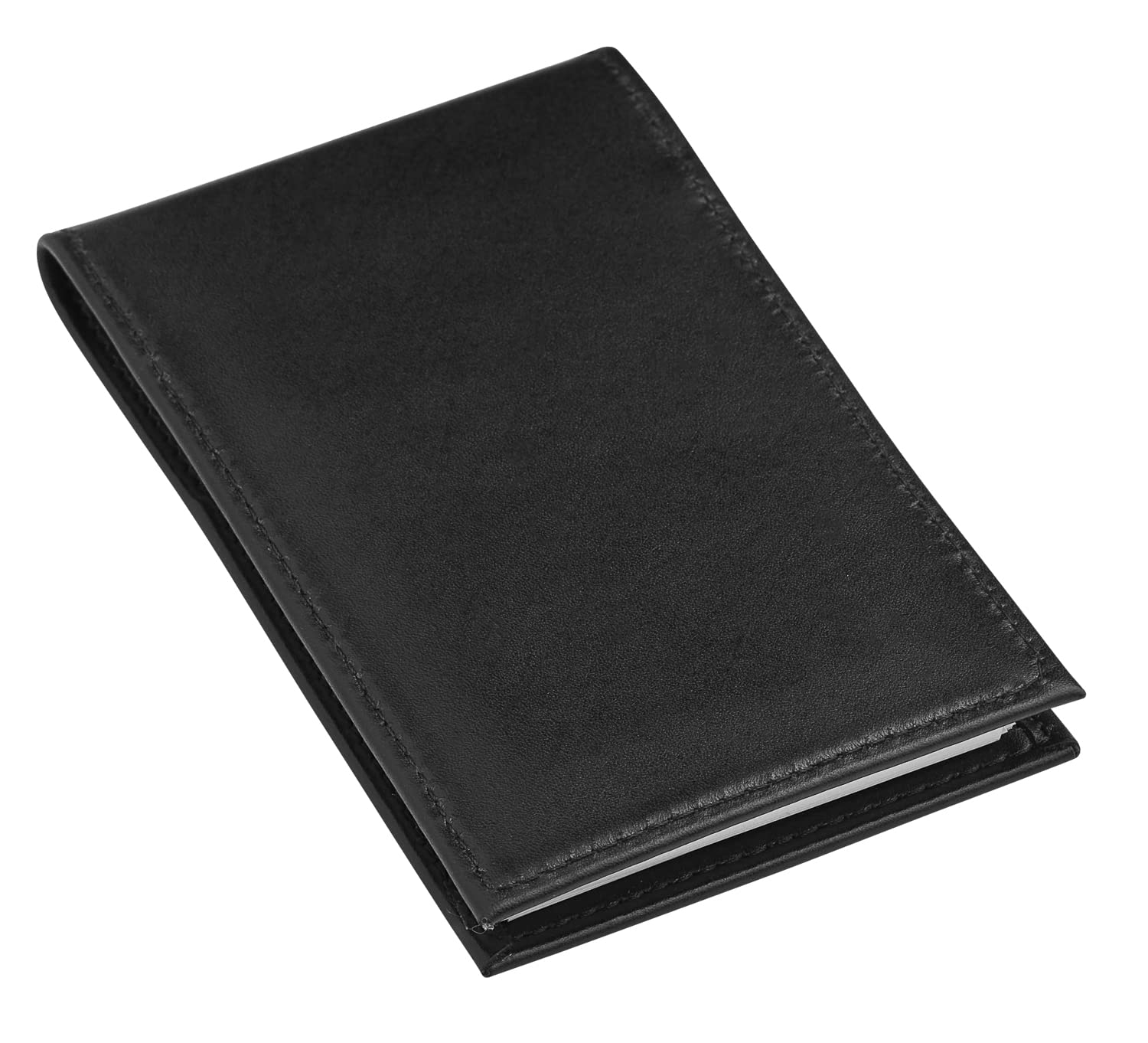 Black Leather Pocket Notepad Holder for 3x5 Inch Memo Pad Holder D and K Police Pocket Notebook, 1 3x5 Inch Lined Notepad Included