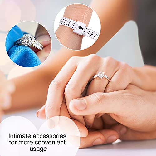 Invisible Ring Sizer Adjuster Ring Spacer Ring Guards Ring Sizer Loose Ring Size Reducer with Ring Gauge Measuring Tool Jewelry Polishing Cloth and Scissors for Man and Woman Rings(53pieces)