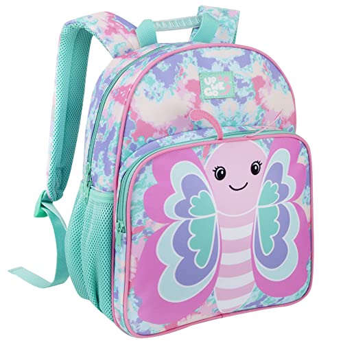 Up We Go Little Kids Animal Shape Backpacks for Toddlers Pre-K Preschool 14-15 Inches | Kids Backpack for Boys and Girls Ages 3 to 5 (Bodacious Butterfly)