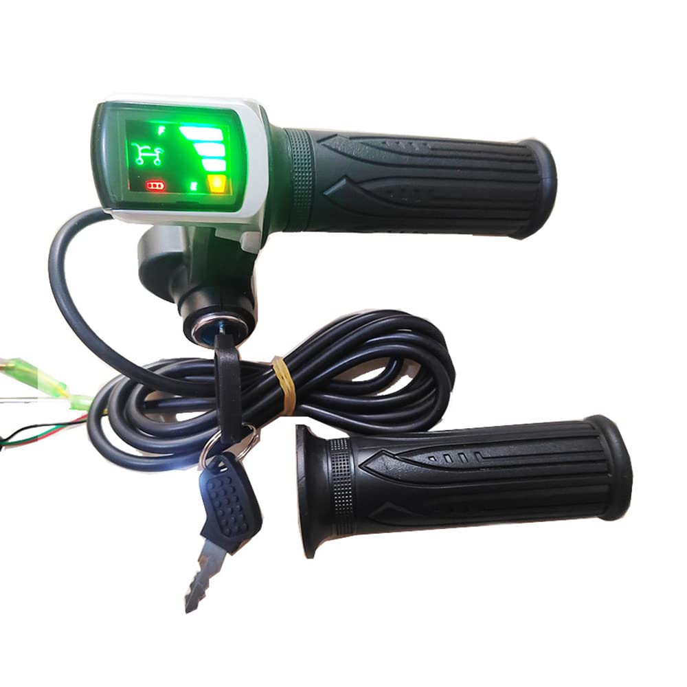 Electric Bike Electric Bicycle Scooter Twist Throttle Grips 48V LCD Display with Key Lock