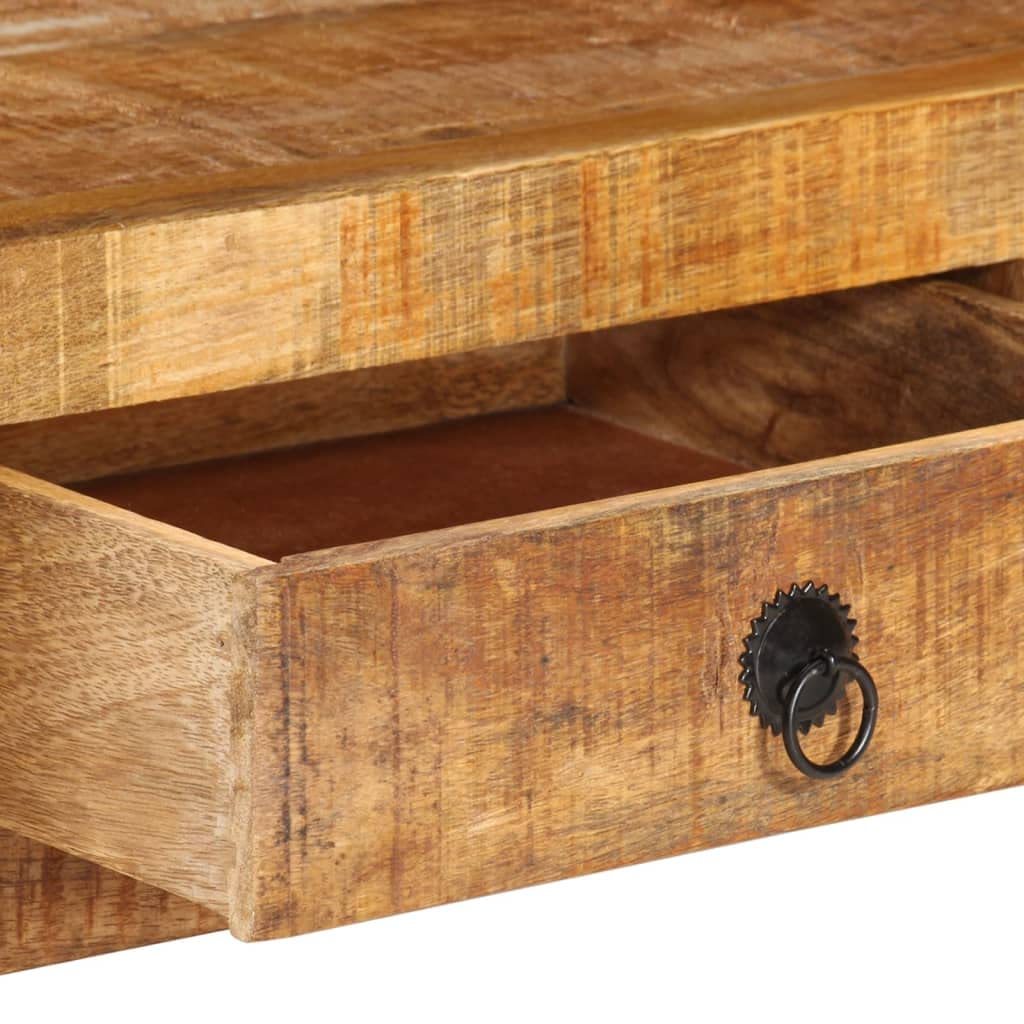 vidaXL Solid Mango Wood TV Unit - Versatile and Stylish Wooden TV Stand with Spacious Drawers and Shelf - Durable, Polished, and Painted - 43.3"x11.8"x15.7" Dimensions